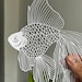 Gold Fish Papercut Template Papercutting Art Fish Craft Cricut SVG ...