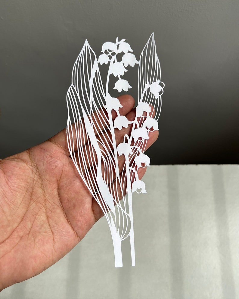 Lily of the Valley Papercut Template Papercutting Lily Flower Pdf Jpg ...