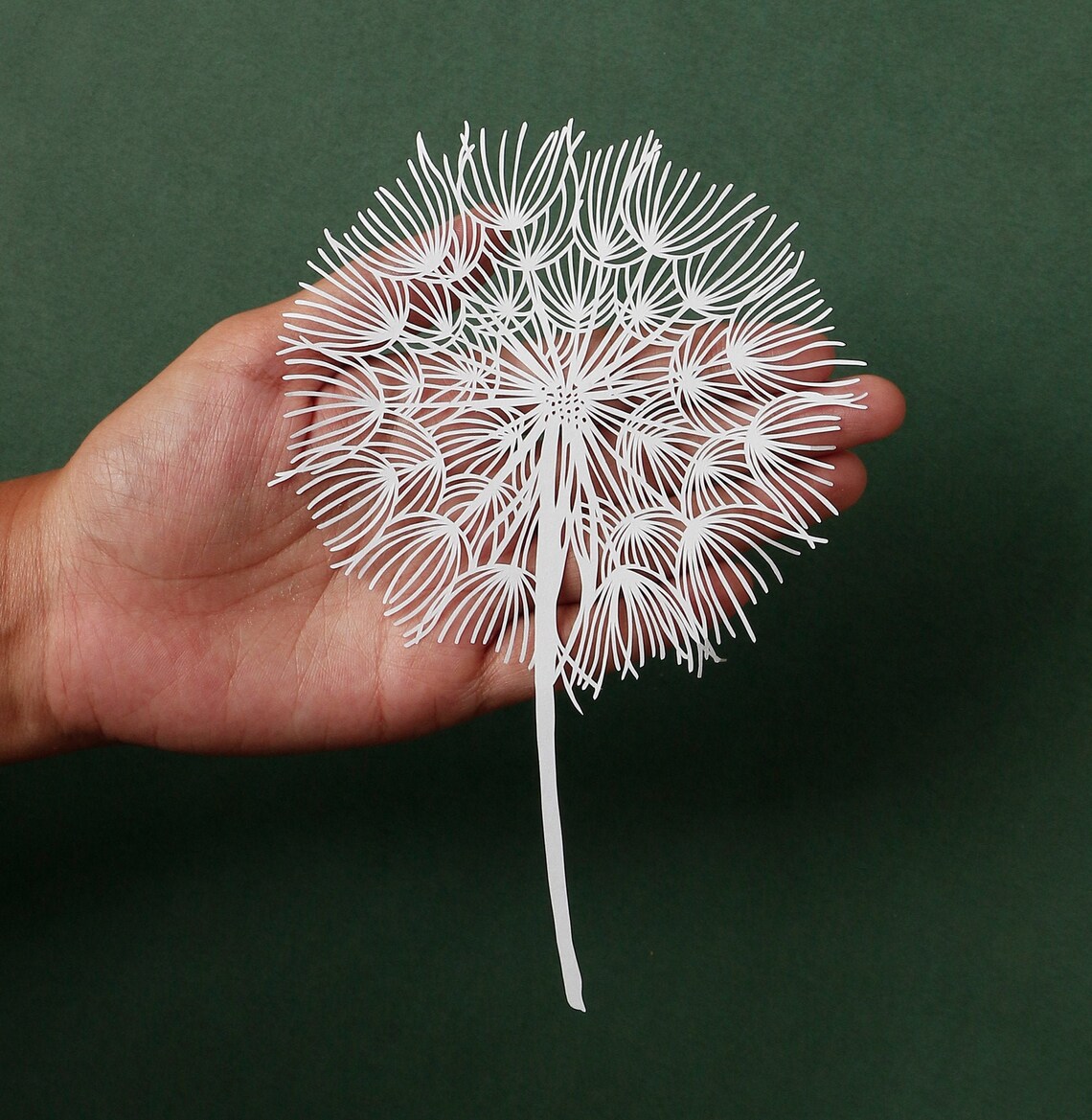 Dandelion Papercut Template | Flower Papercutting Art Cricut SVG ...