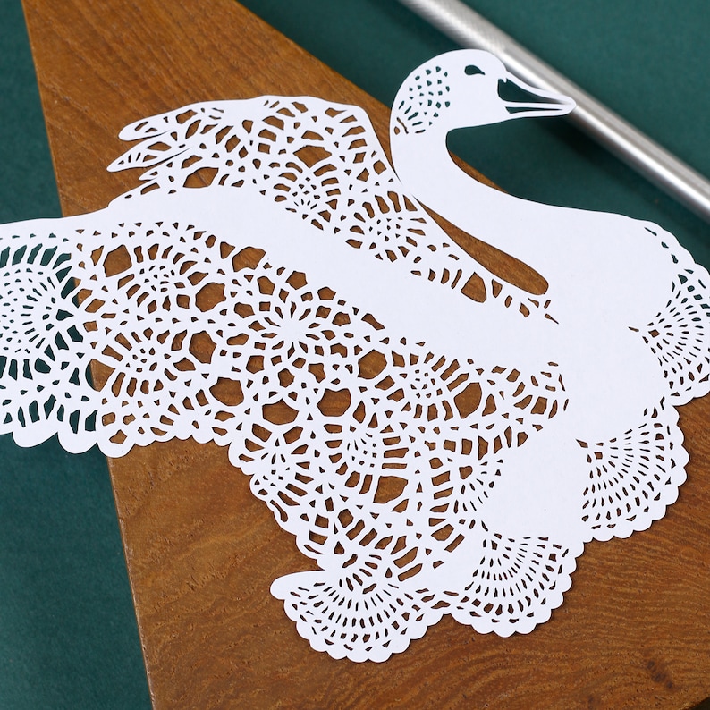 Swan Papercut Template, Papercutting Art, Digital Download, Handmade ...