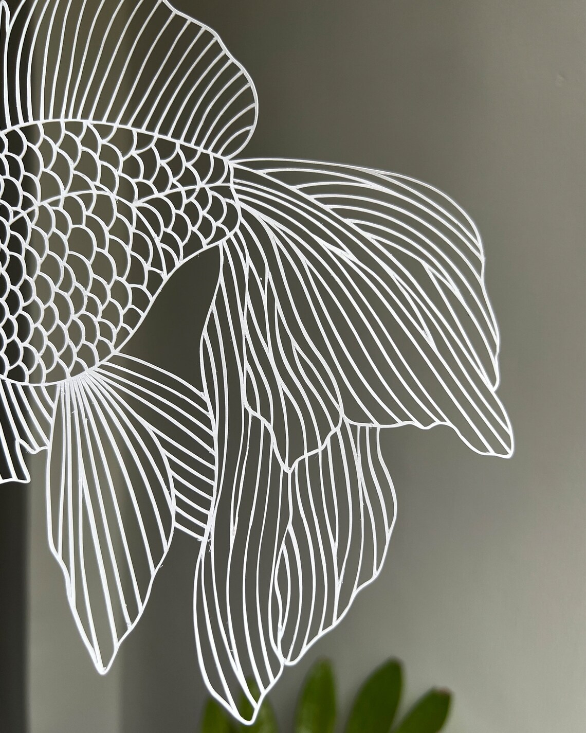 Gold Fish Papercut Template Papercutting Art Fish Craft Cricut SVG ...