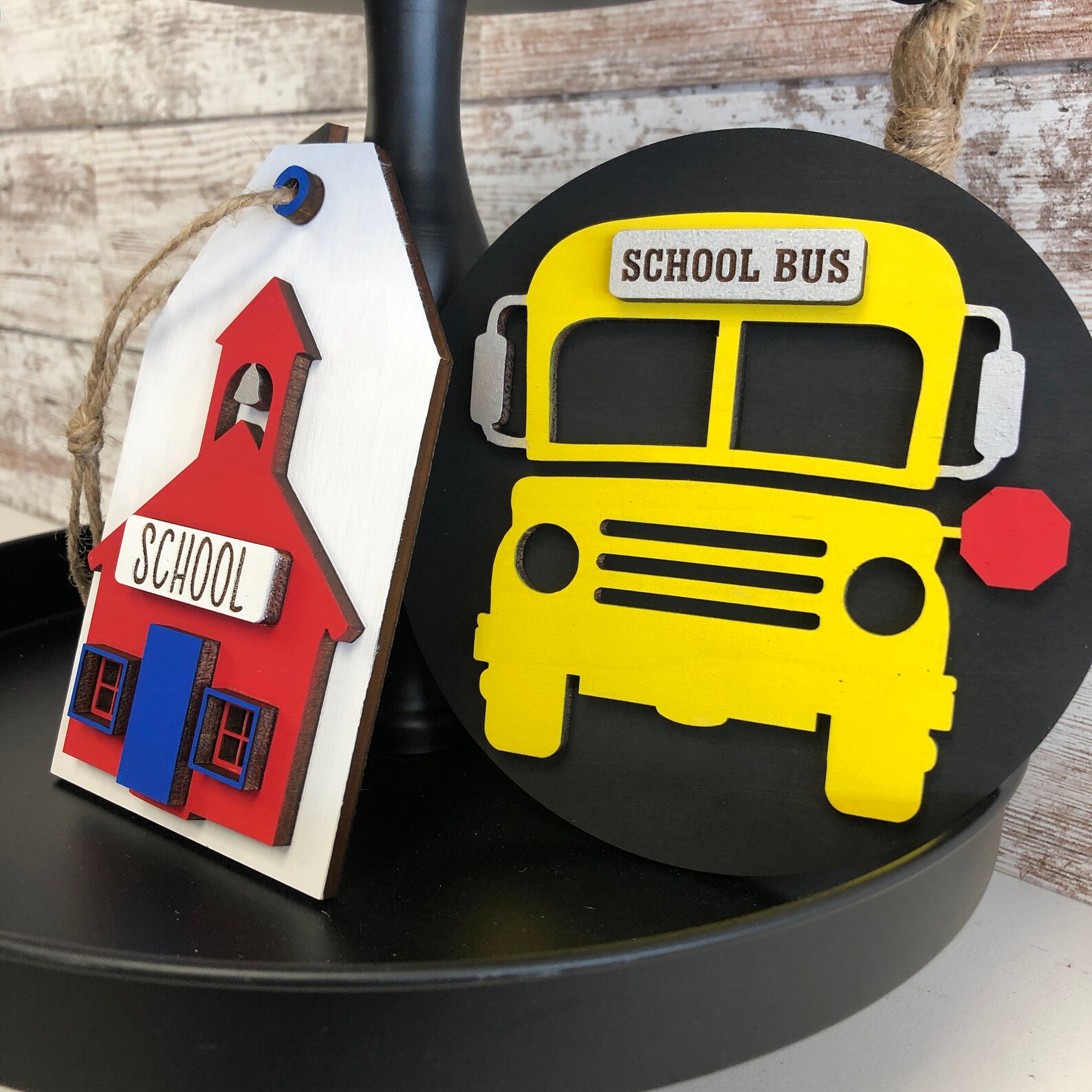 Back to School Tiered Tray Tiered Tray Set School Themed | Etsy