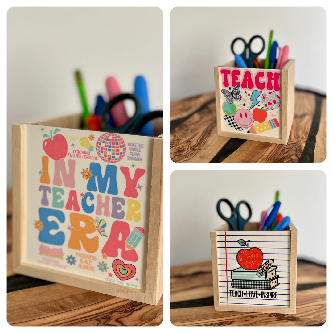Teacher Gift, Pencil Caddy, Teacher Pencil Caddy, Office Supplies, Desk ...