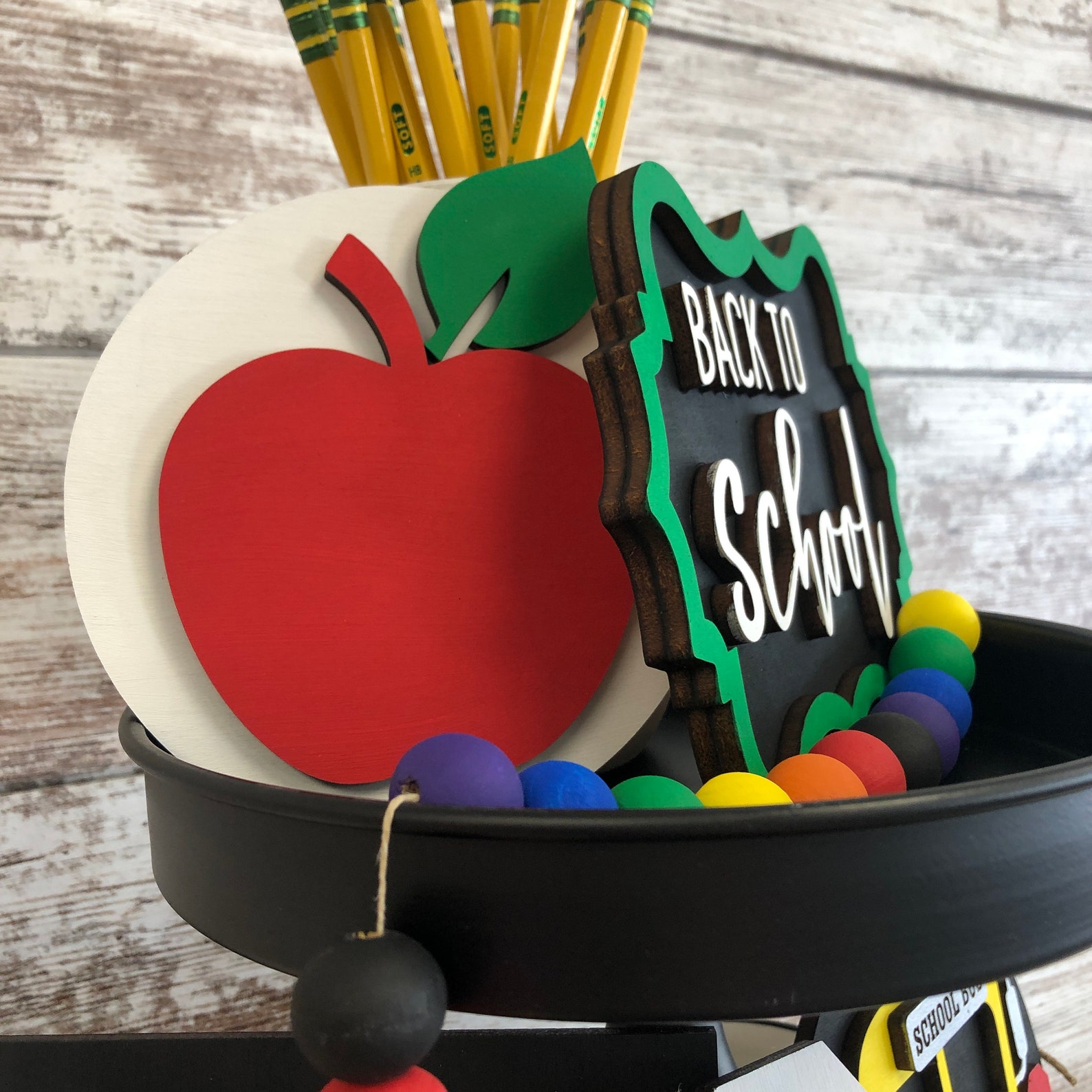 Back to School Tiered Tray Tiered Tray Set School Themed | Etsy