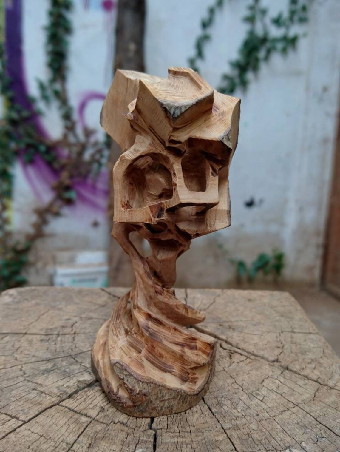 Abstract Sculpture Woodcarving Hawthorn Carving Unique Art Original ...