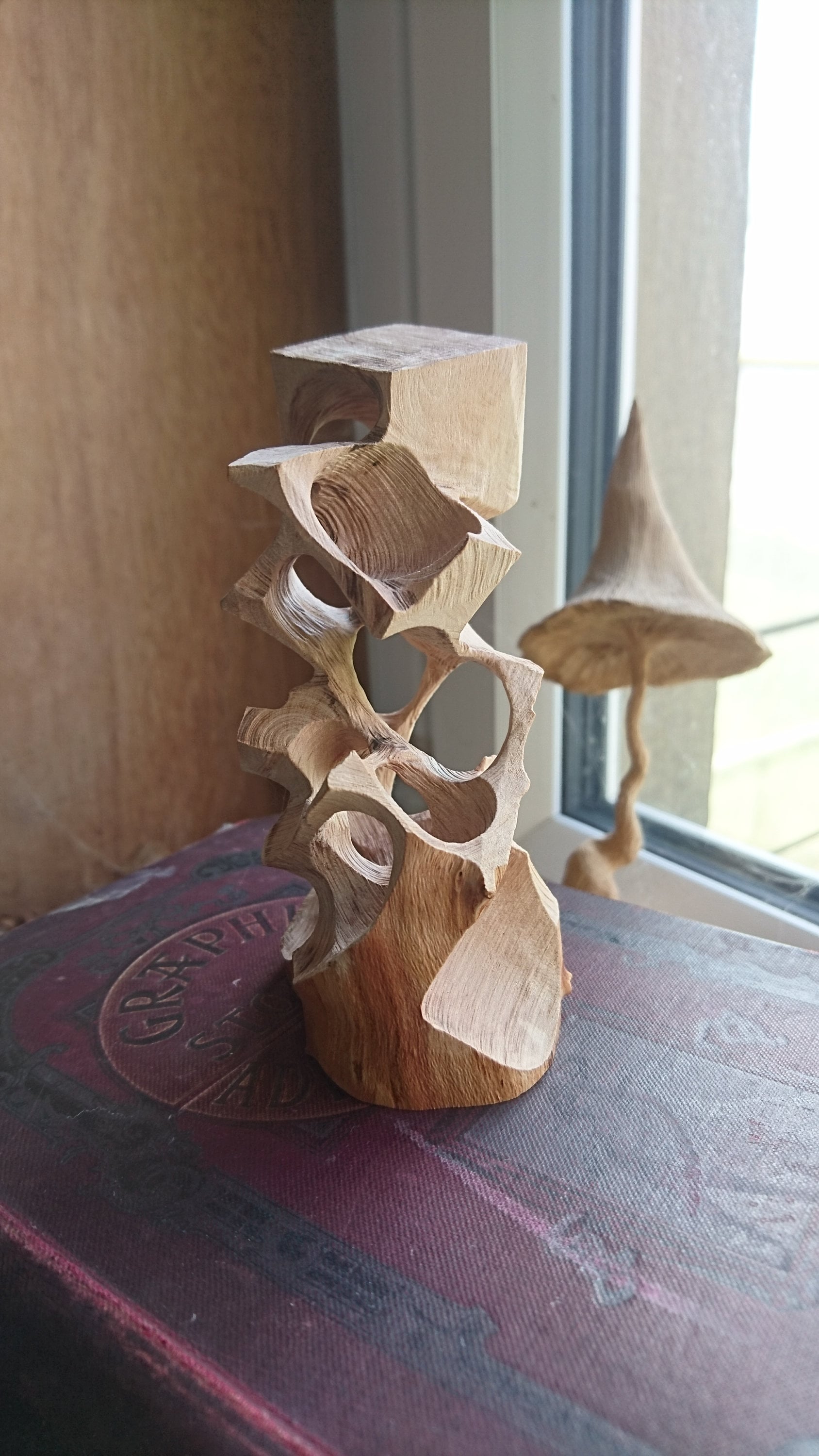 Original Small Abstract Sculpture - Woodcarving - Wooden Art - Hawthorn ...