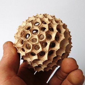 Tactile Abstract Wood Carving - Wooden Sculpture - Handmade Artwork ...