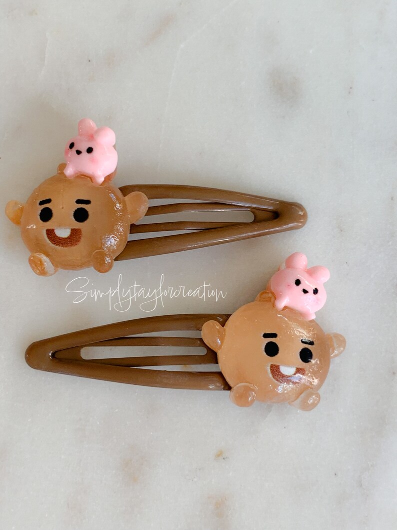 Bt21 Clear Clip | Bt21 Clear Charm Barrettes Hairclips | Cute Hairclips ...