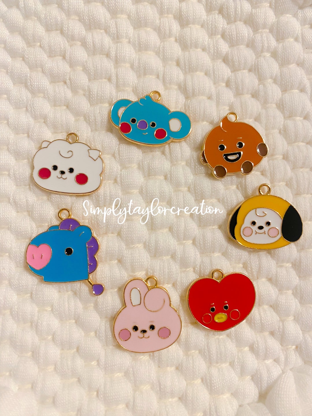 Bt21 Metal Head Charm, Koya, Rj, Shooky, Mang, Chimmy, Tata, Cooky - Etsy
