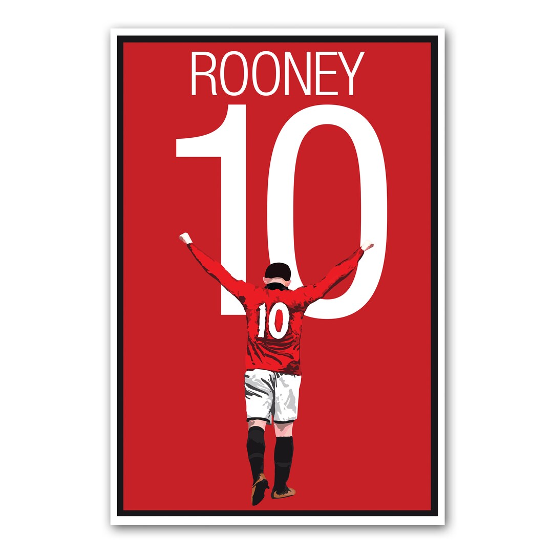 Rooney Poster Wayne Rooney Soccer Poster Unframed Soccer Poster Rooney ...