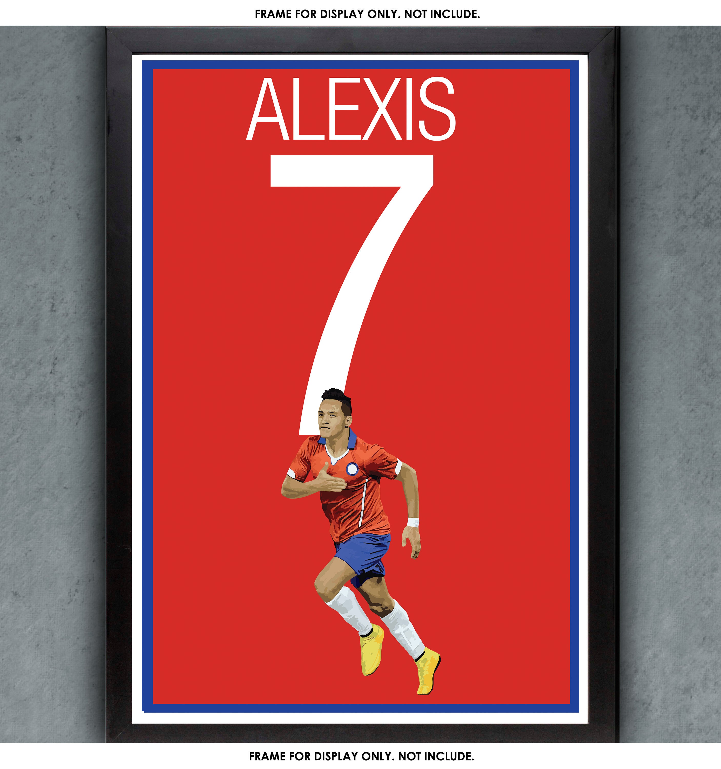Chilean Alexis Sánchez Poster - Sanchez Soccer Poster Chile Poster Art ...