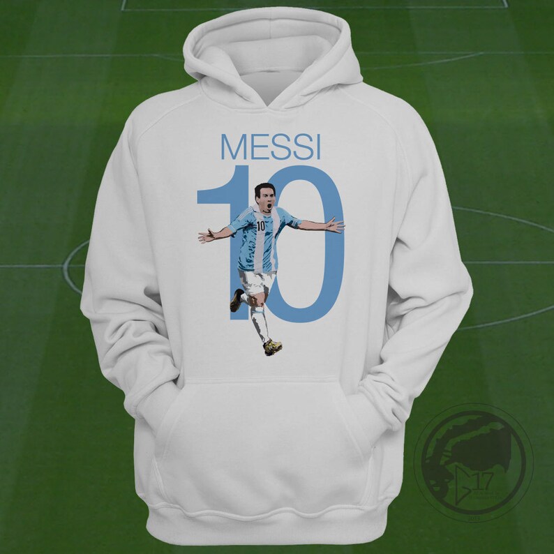 Lionel Messi 10 Argentina Hoodie - Messi Soccer Sweatshirt Custom ...