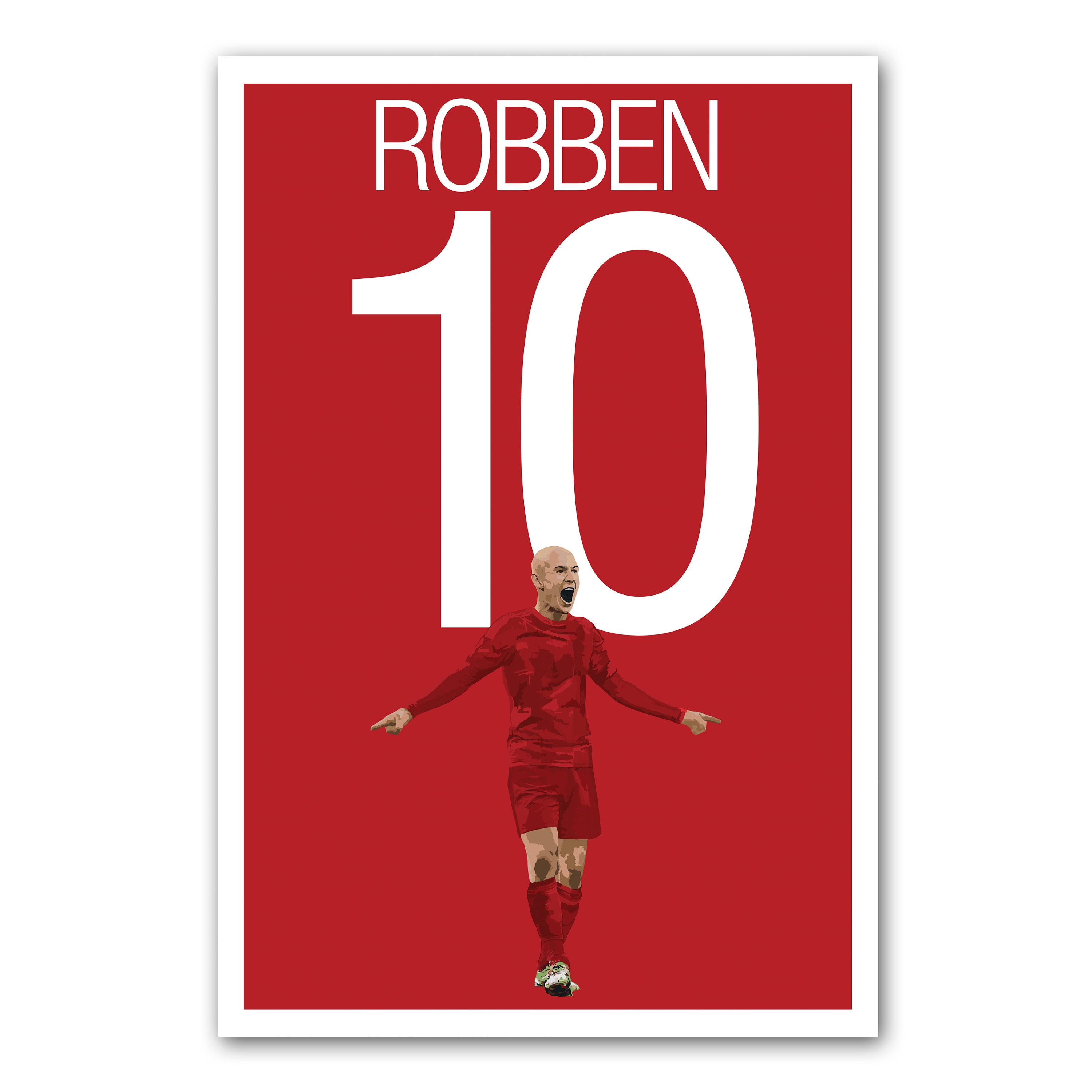 Robben Poster Bayern Munich Soccer Print Unframed Football Print Soccer ...