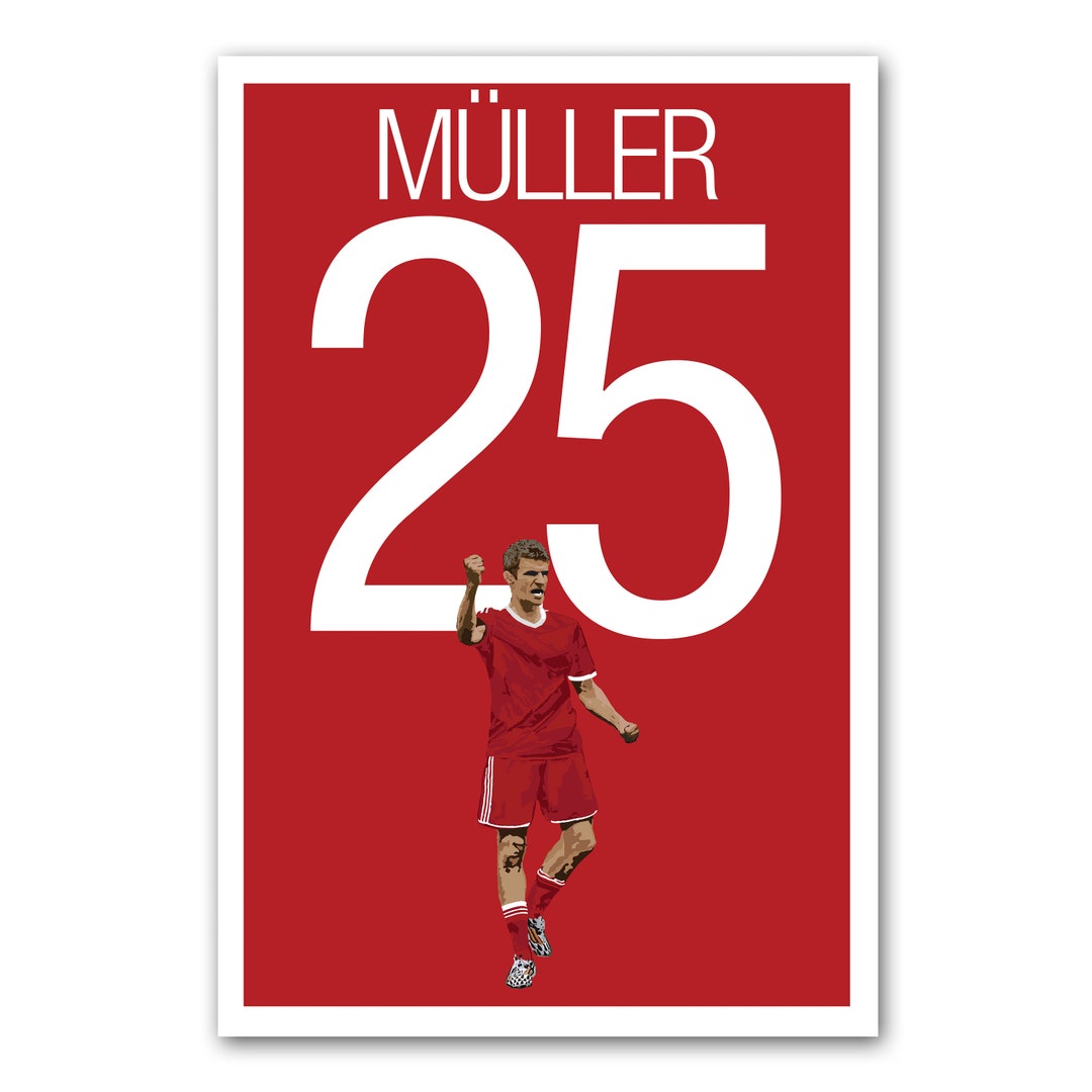 Thomas Müller Bayern Munich Poster - Soccer Poster - Muller Poster ...