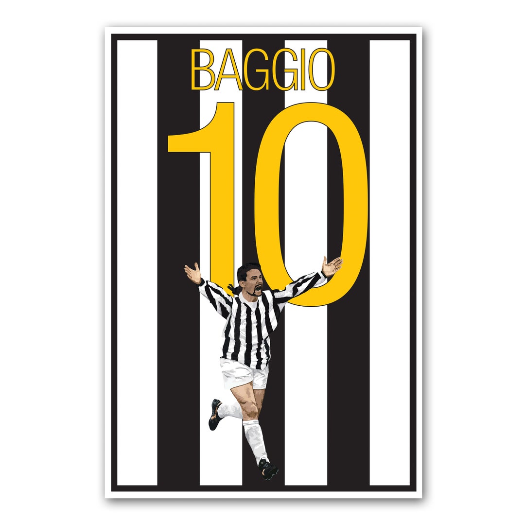 Roberto Baggio 10 Poster Juventus Soccer Poster 8x10, 13x19, Poster ...