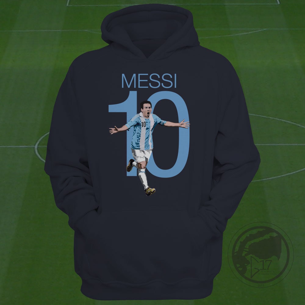 Lionel Messi 10 Argentina Hoodie - Messi Soccer Sweatshirt Custom ...