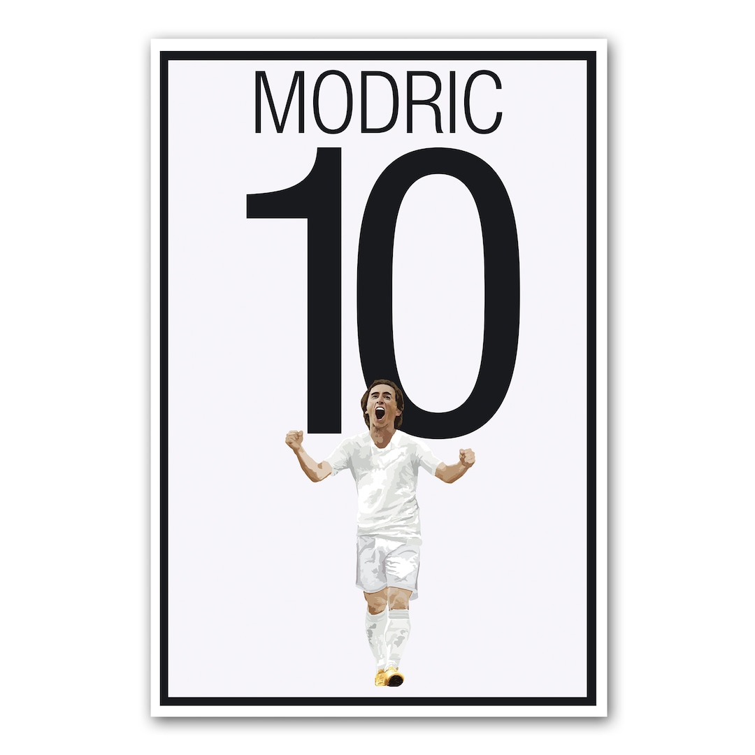 Luka Modric Poster - Real Madrid Soccer Print - Unframed Football Print ...