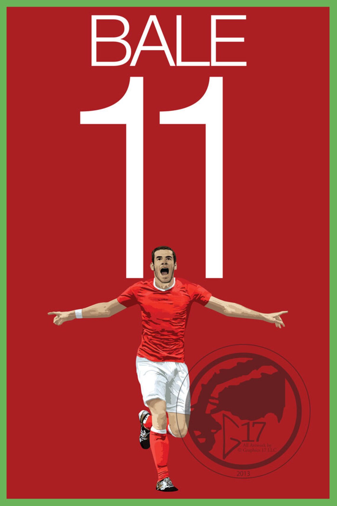 Gareth Bale 11 Poster Wales National Team Wales Soccer | Etsy