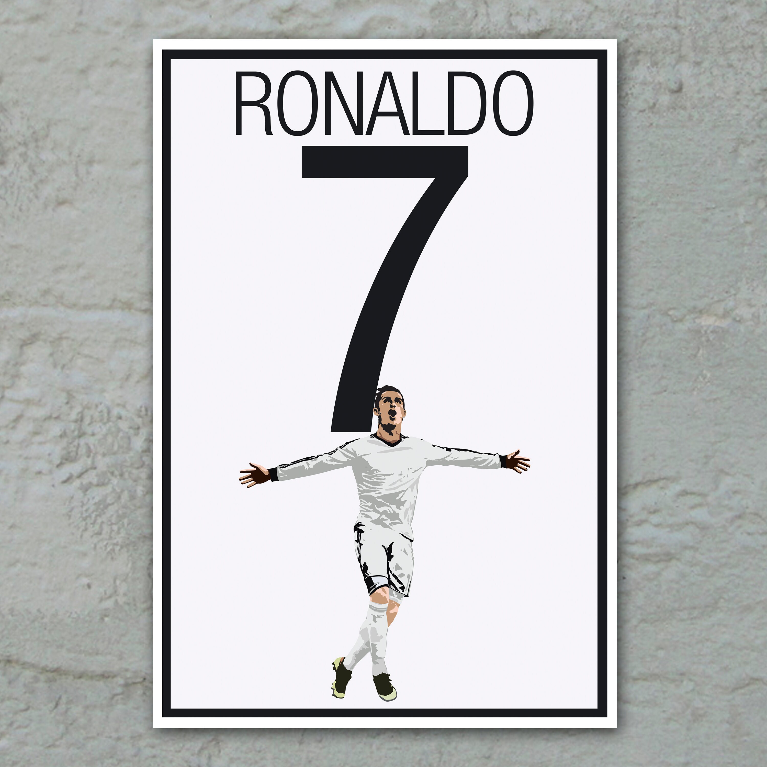 Cristiano Ronaldo 7 Poster - Real Madrid - Portugal Soccer Poster- 8x10 ...