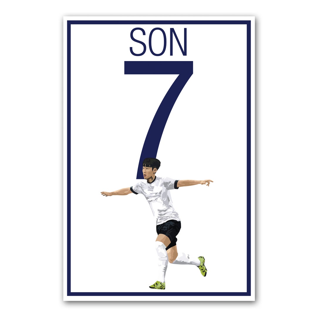 Son Heung-min Poster - Tottenham Hotspur F.C. Soccer Poster- Son Heung ...