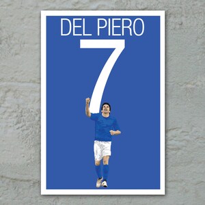 Alessandro Del Piero Poster Italy Soccer Print Unframed Football Print ...