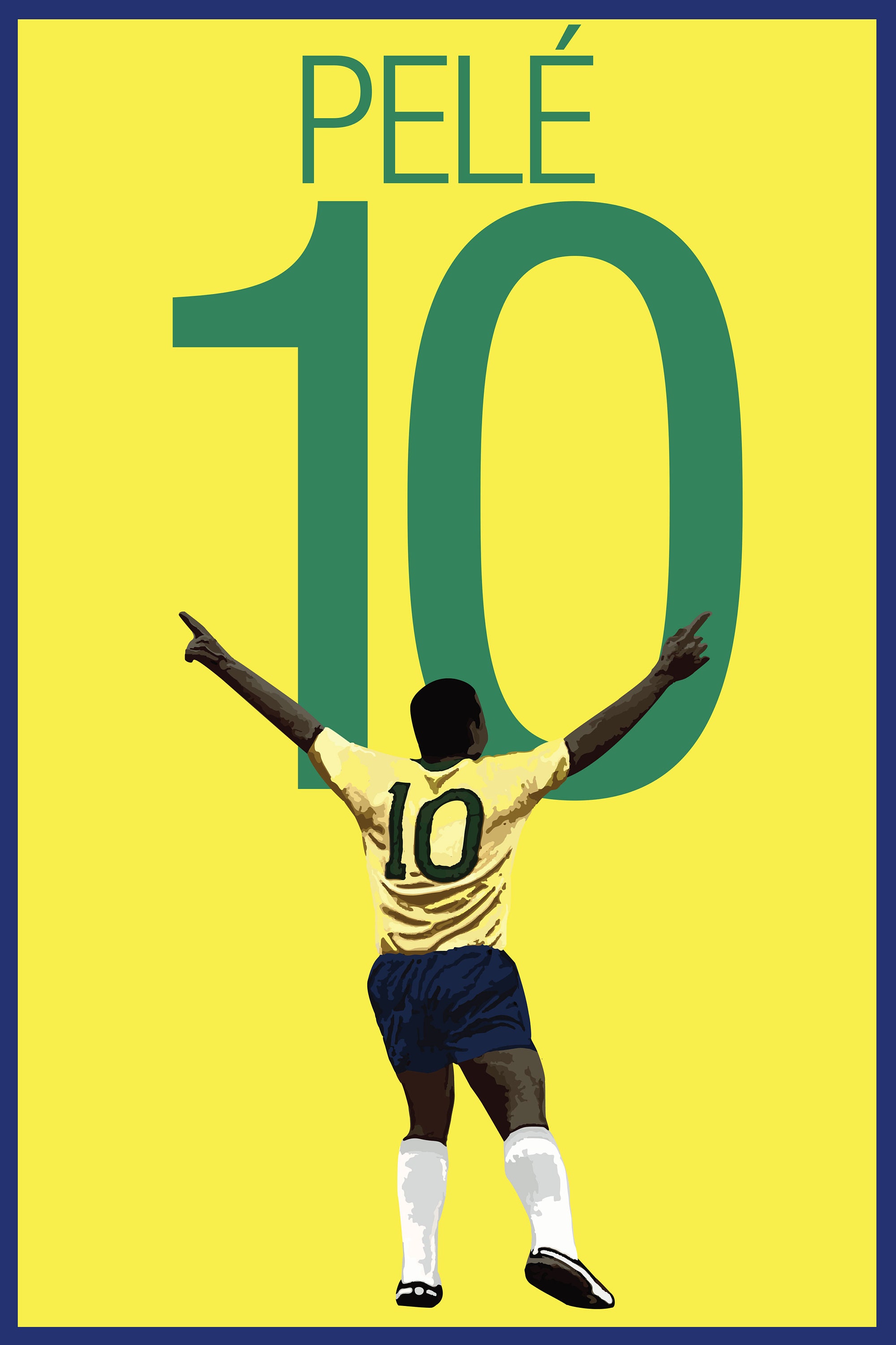Pele Soccer Print - Pele Poster - Soccer Art - Unframed Football Print ...