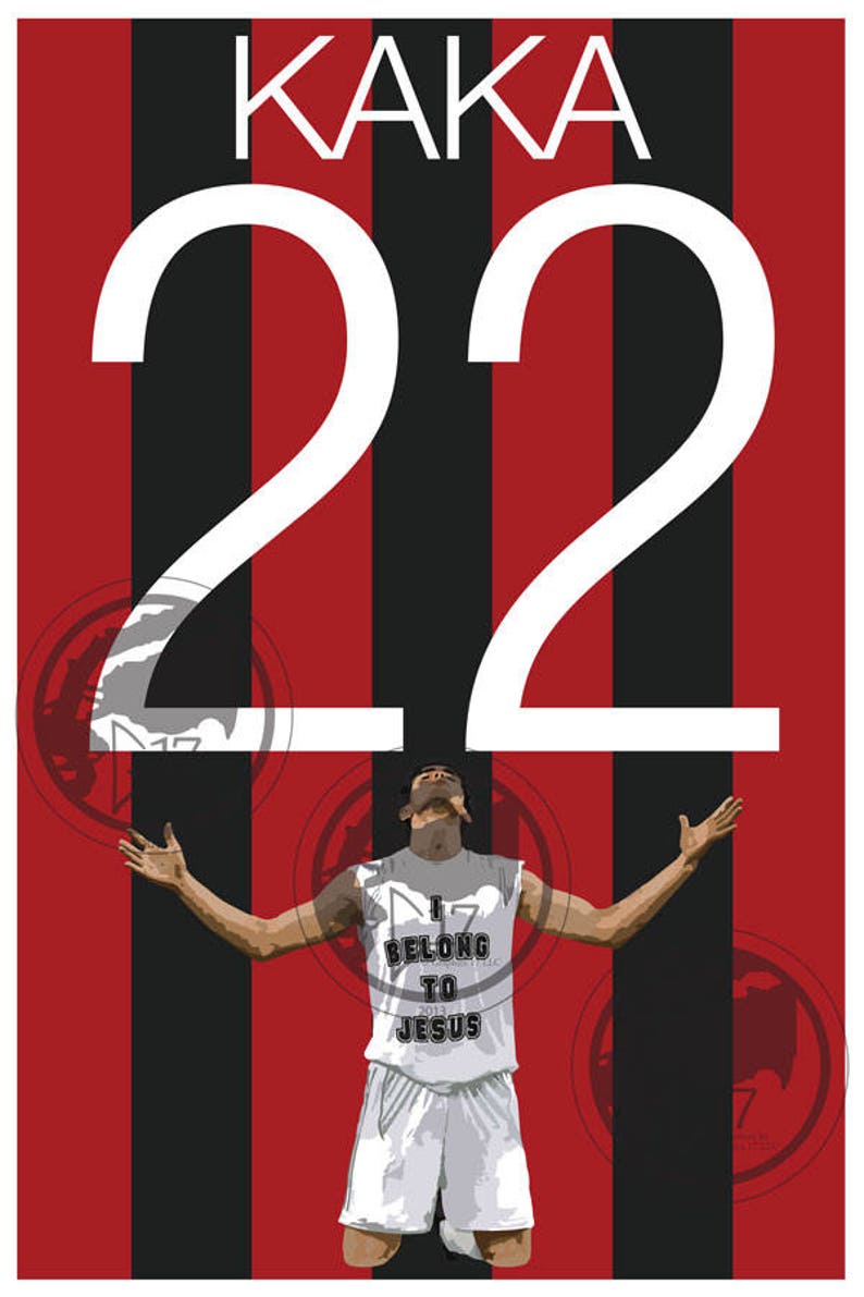 Kaka 22 AC Milan Poster Italy Soccer Poster Poster art | Etsy