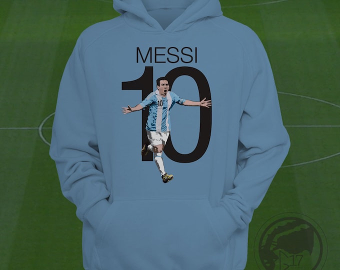 Lionel Messi 10 Argentina Hoodie - Messi Soccer Sweatshirt Custom ...
