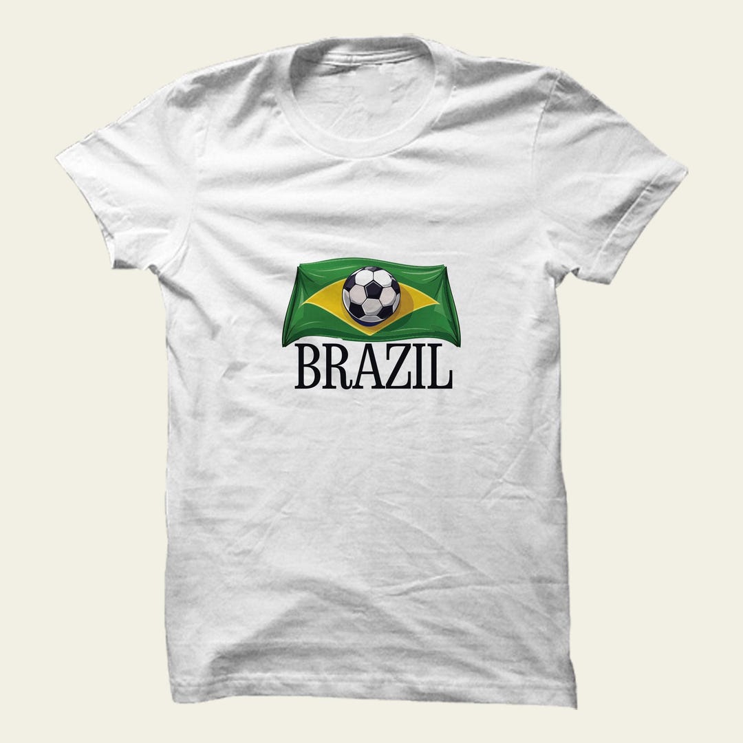 Brazil Soccer Shirt - Custom Brazilian Flag T-shirt With Name & Number ...