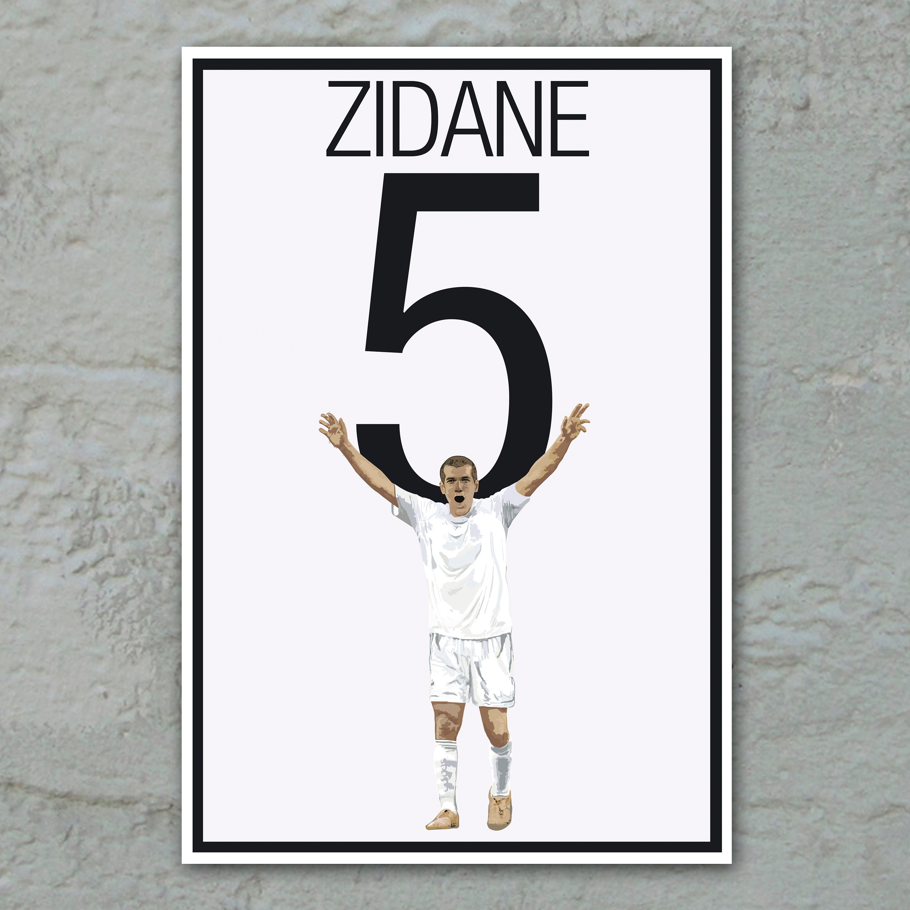Zinedine Zidane Poster - France Soccer Art - Unframed Soccer Print ...