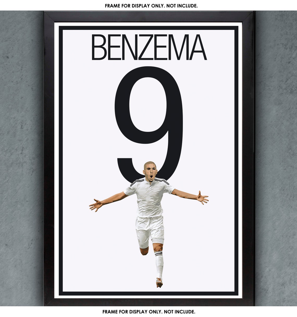 Karim Benzema 9 Poster Real Madrid France Soccer Poster - Etsy
