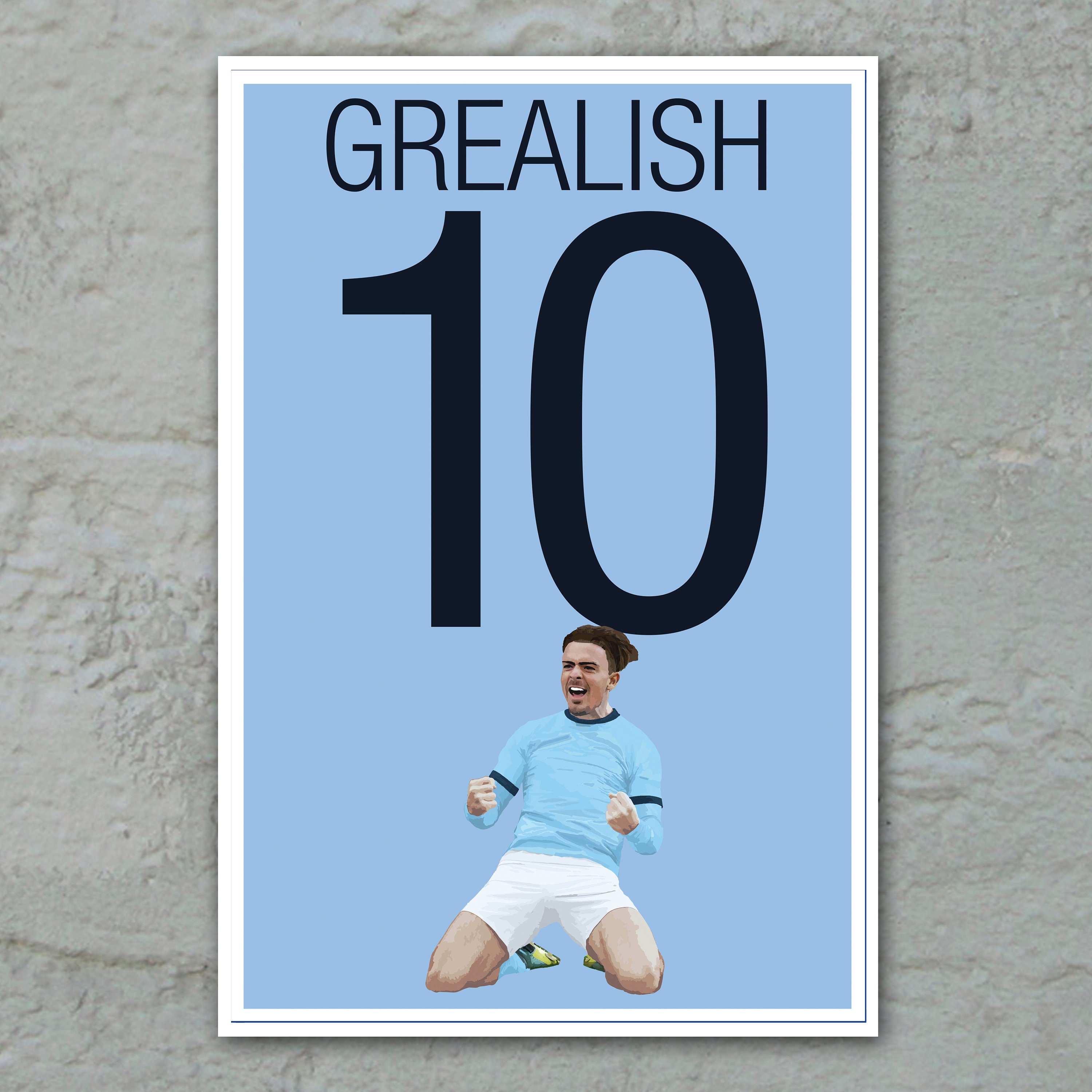 Jack Grealish Poster - Manchester City Art Poster - English Soccer ...