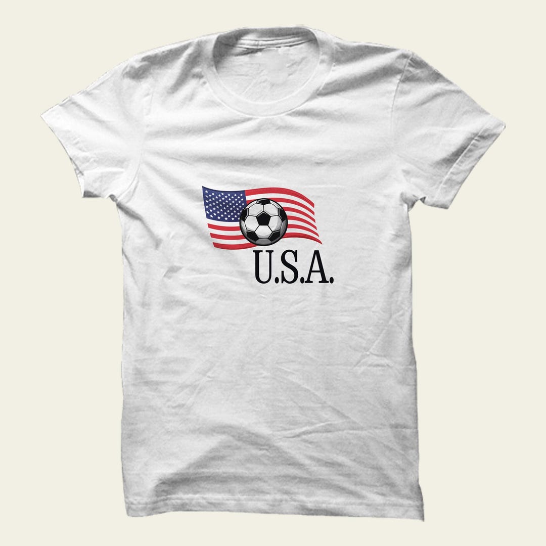 USA Soccer Shirt - Custom American Flag T-shirt With Name & Number ...