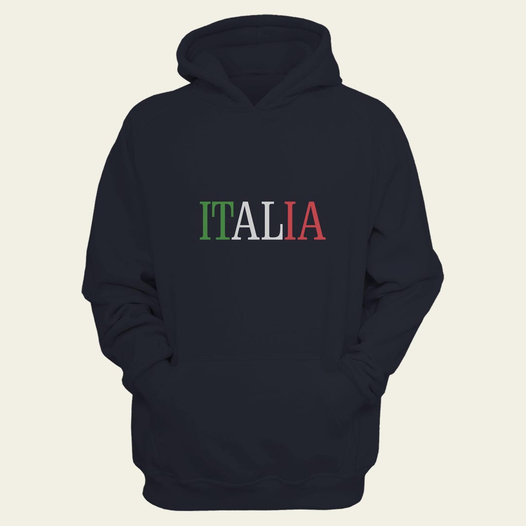 Hoodie With Italia - Custom Italian Flag Hoodie With Name & Number ...