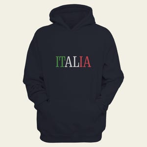 Hoodie With Italia - Custom Italian Flag Hoodie With Name & Number ...