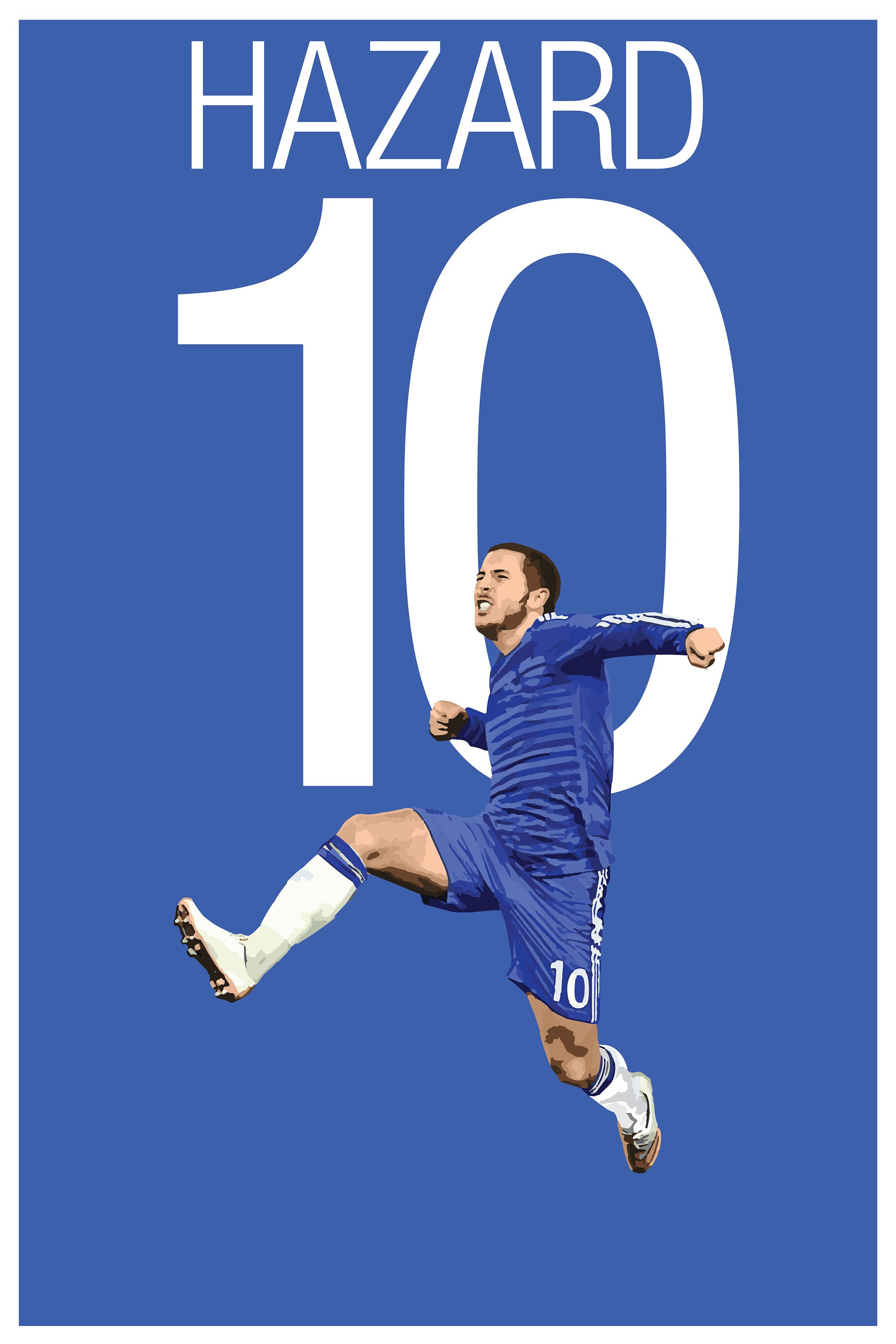 Chelsea Soccer Print - Eden Hazard Poster - Soccer Art - Unframed ...