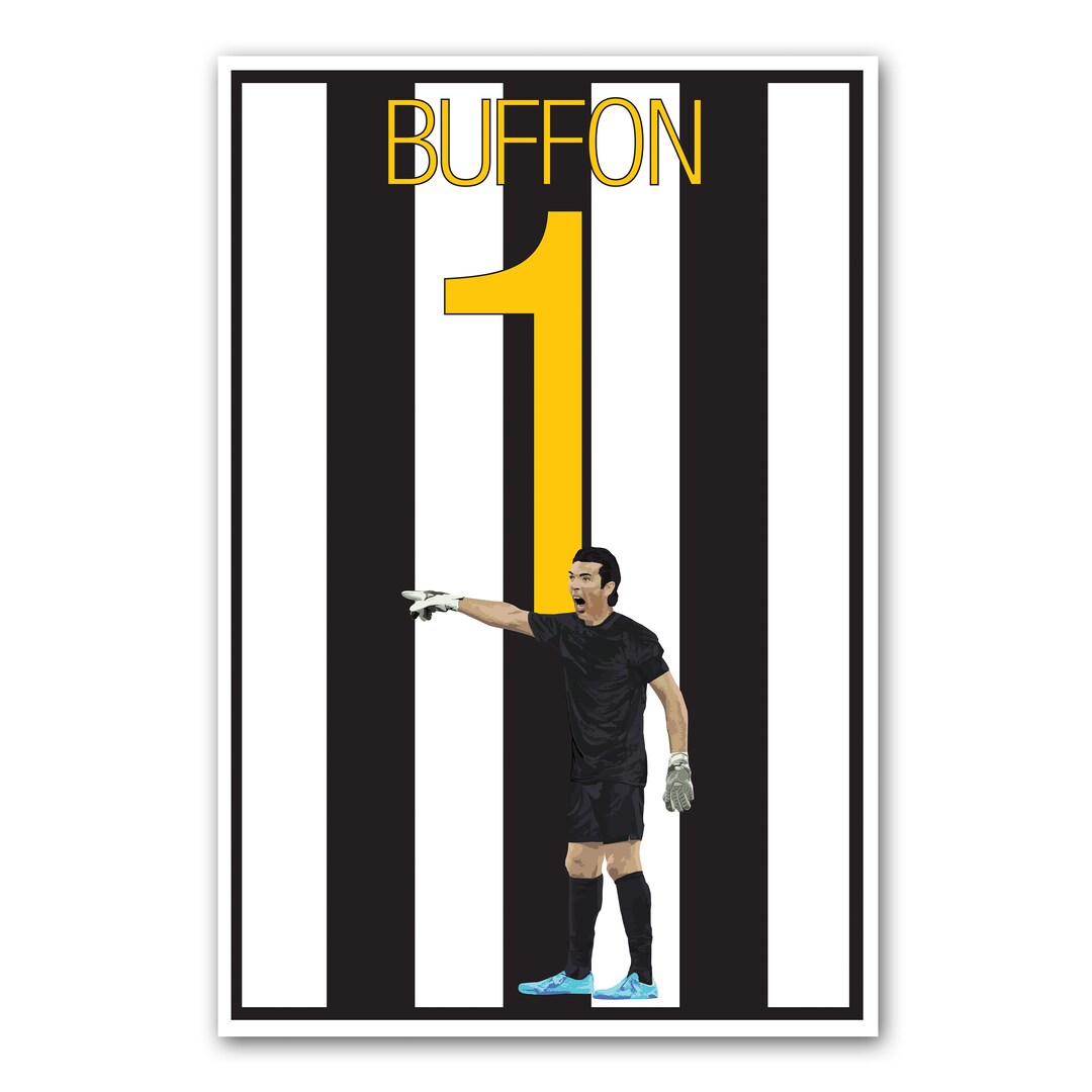 Juventus Buffon Poster Italy Soccer Poster Unframed Soccer Print Juve ...