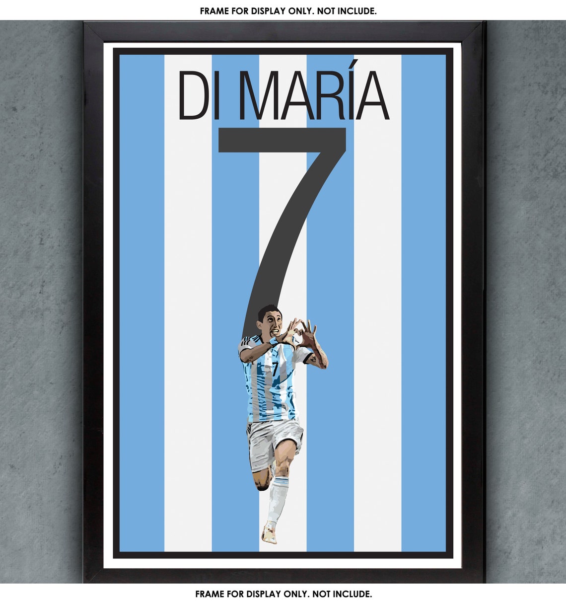 Ángel Di María Poster - Argentina Soccer Print - Soccer Art - Unframed ...
