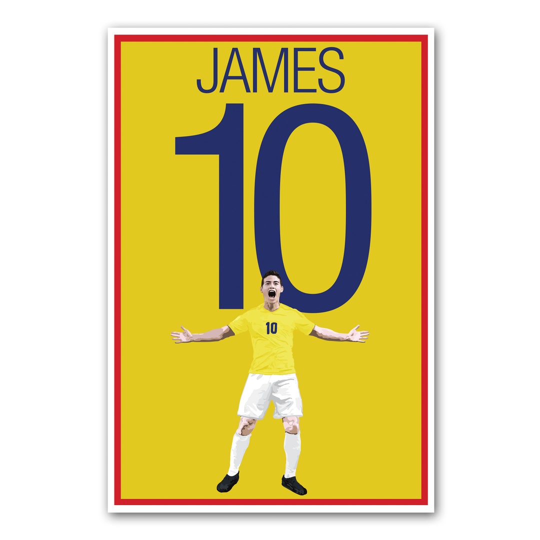 James Rodriguez 10 Colombia Football - Soccer Poster, Art, Home Decor ...