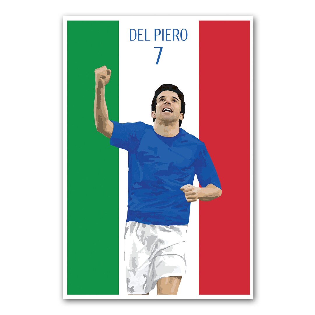 Del Piero Italy Poster Italy Soccer Poster Del Piero Poster Unframed ...