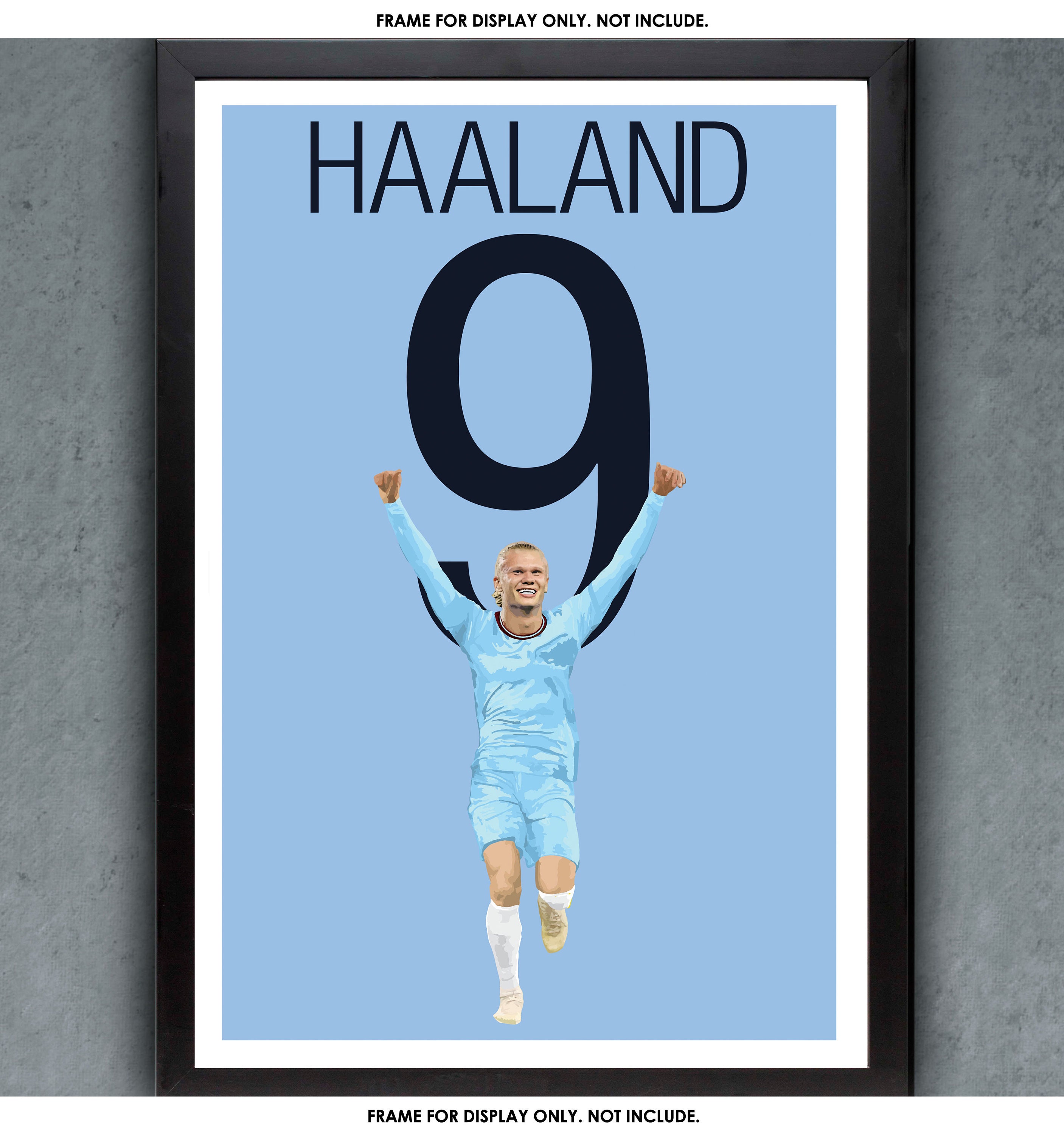 Erling Haaland Poster Manchester City Art Poster Norwegian - Etsy