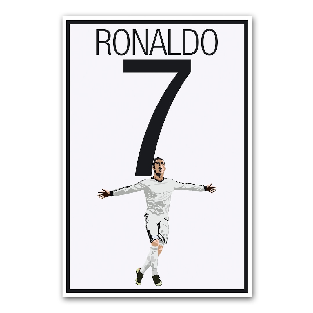 Cristiano Ronaldo 7 Poster - Real Madrid - Portugal Soccer Poster- 8x10 ...