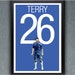 John Terry Poster - Chelsea Soccer Print - Soccer Art - Unframed ...
