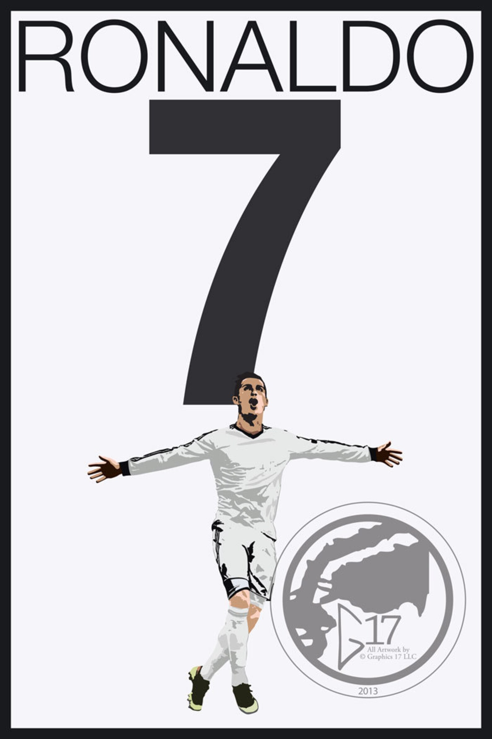 Cristiano Ronaldo 7 Poster Real Madrid Portugal Soccer | Etsy