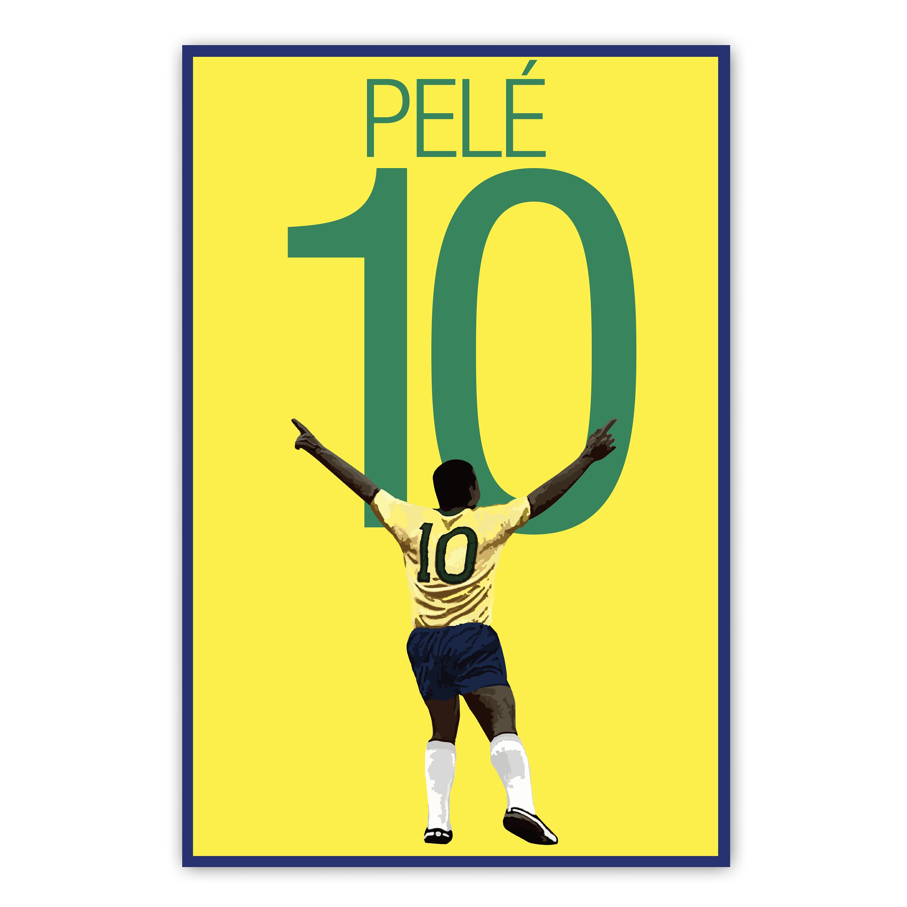 Pele Soccer Print Pele Poster Soccer Art Unframed Football Print Soccer ...