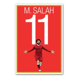 Mohamed Salah Poster Liverpool Soccer Poster Unframed Football Poster ...