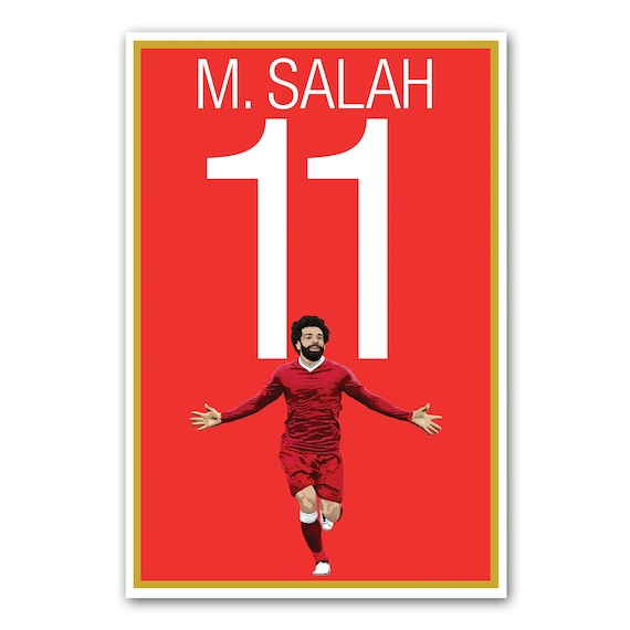 Mohamed Salah Poster Liverpool Soccer Poster Unframed | Etsy