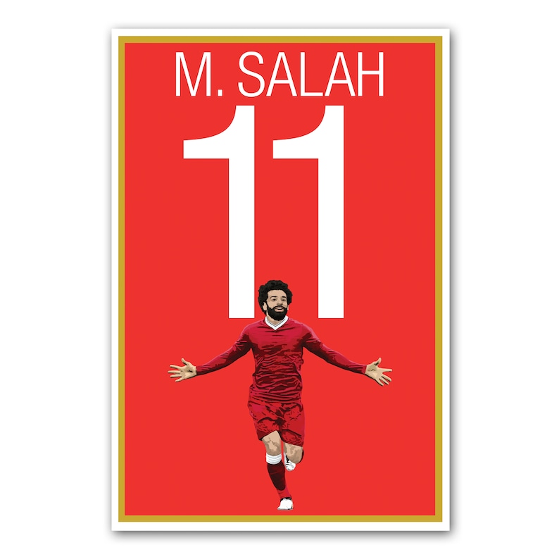 Mohamed Salah Poster Liverpool Soccer Poster Unframed Football Poster ...