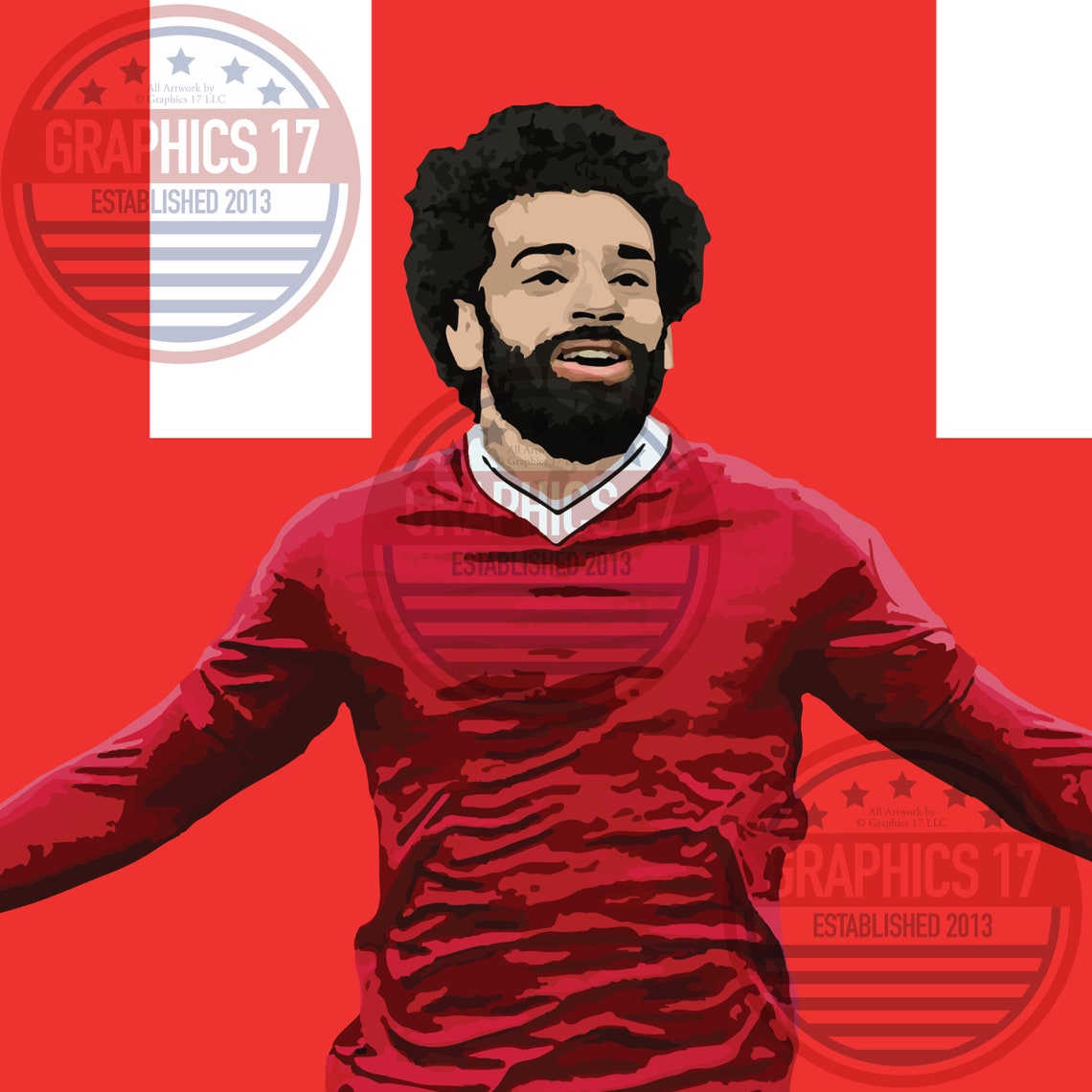 Mohamed Salah Poster Liverpool Soccer Poster Unframed Football Poster ...