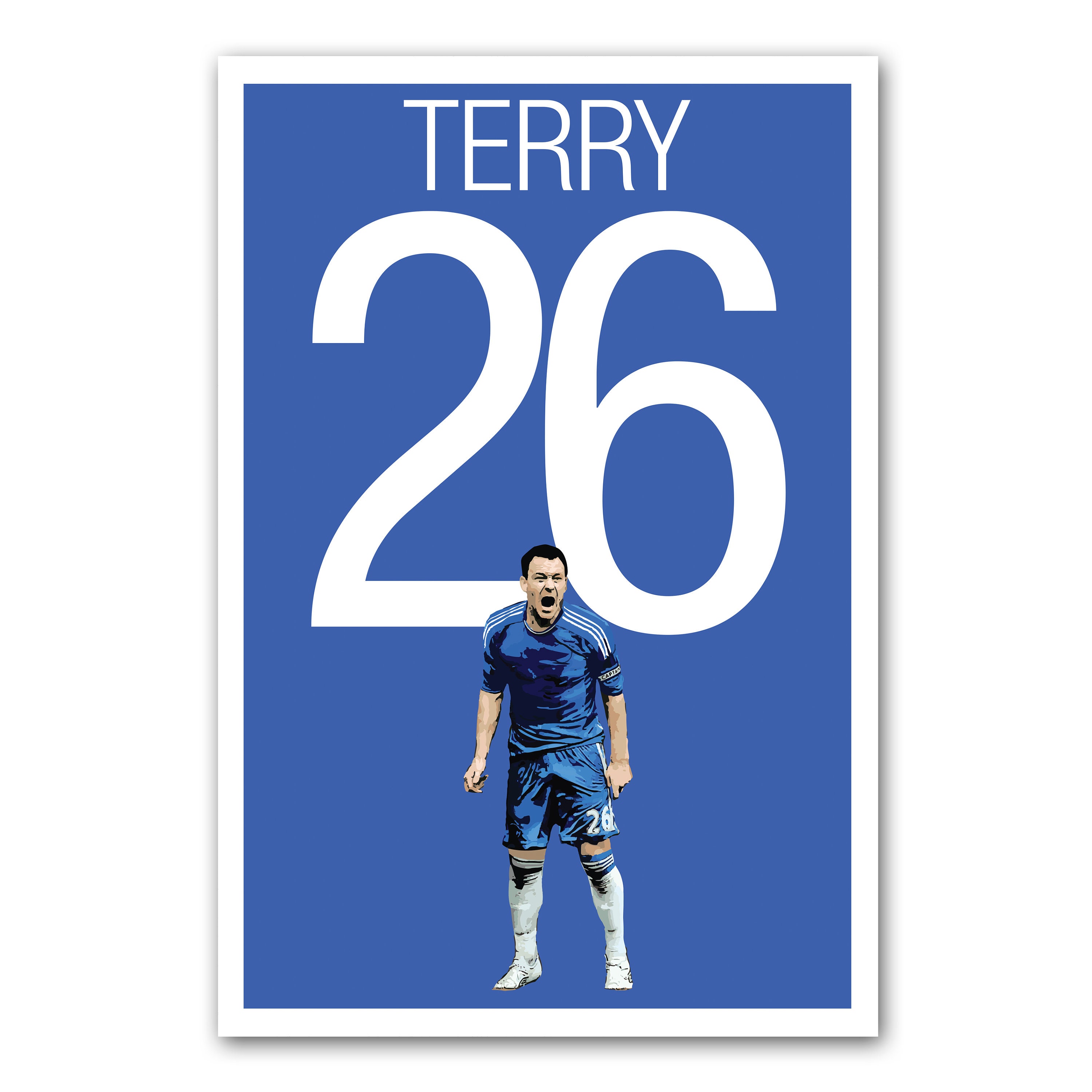 John Terry Poster - Chelsea Soccer Print - Soccer Art - Unframed ...
